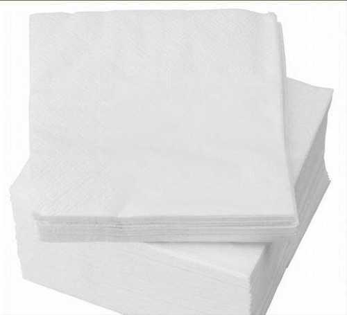 Салфетки бумажные белые 24*24