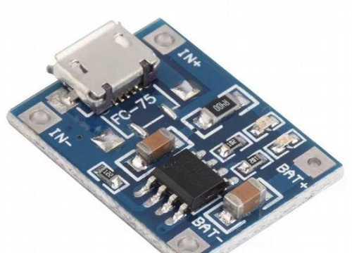 Модуль заряда для Li-Ion, Li-Po TP4056 (micro USB)