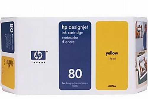 Картридж HP 80 DesignJet1050C 1055CM yellow пр