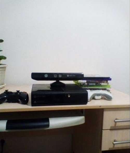 Xbox 360 E + kinect + 17 игр