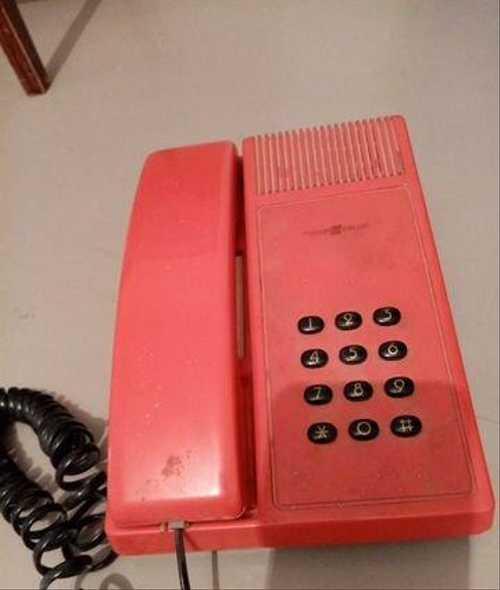 Старый телефон СССР кнопочный телур