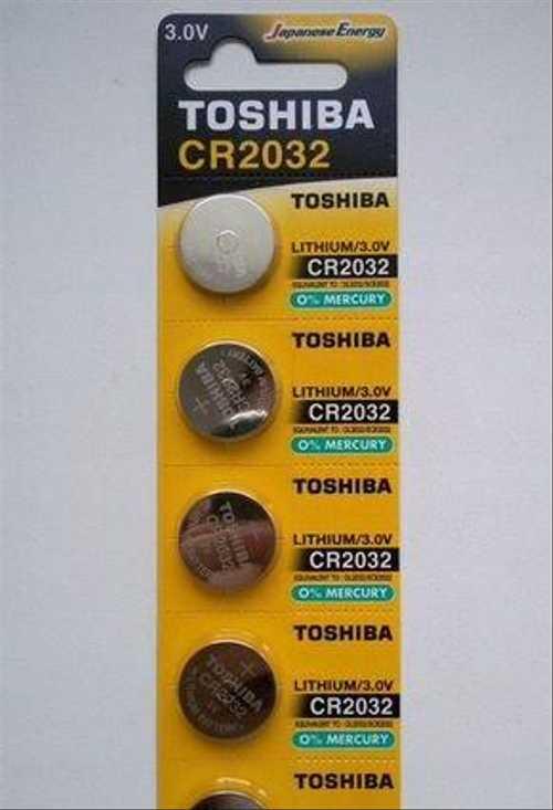 Батарейки Аккумуляторные Toshiba CR2032