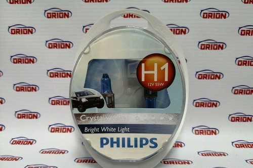 Лампа H1 12V 55W Philips CrystalVision 12258cvsm
