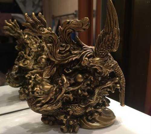 «Дракон и феникс» гипс