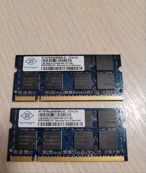 Память SO-dimm 1GB DDR2 Nanya NT1GT64U8HB0BN-3C