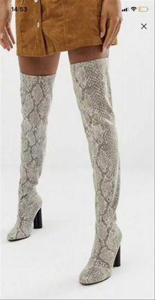 Продаются сапоги ASOS - 36 размер, под змеиную кож