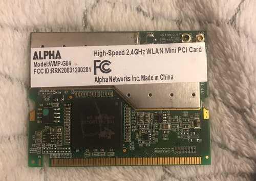 Alpha WMP-G04 wireless mini pci card