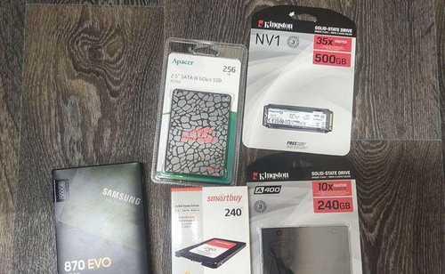 Ssd 2,5 240gb, 500gb. M2 500gb