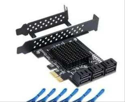 Карта PCIe с 10 портами SATA III, Карта контроллер