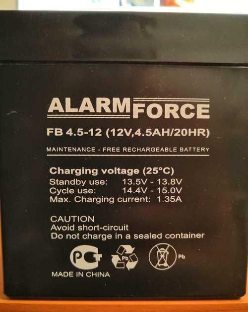 Аккумулятор Alarm Force FB 4.5-12 Alfa