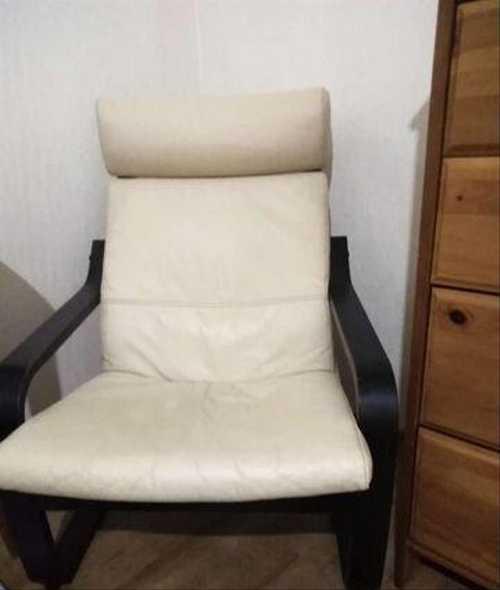 Кресло кожанное поэнг poang IKEA