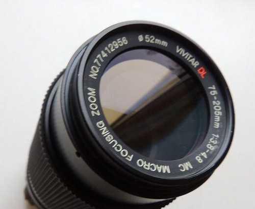 Объектив Vivitar DL 75-205mm 3.8-4.8 MC на Canon