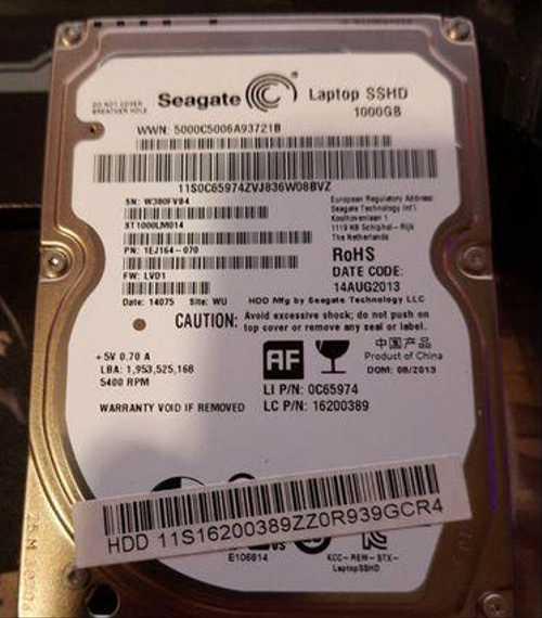 Seagate sshd 1Tb 2.5"