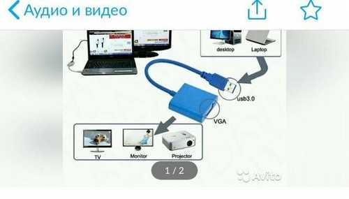 Переходник USB to VGA