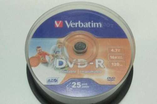 Болванка диск DVD-R printable 25шт
