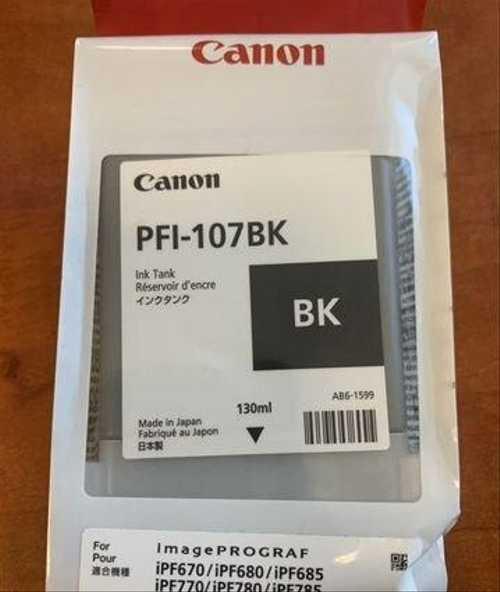 Картридж Canon PFI -107 BK черный, 130ml, артикул: