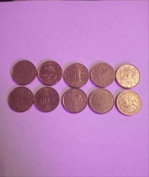 Монеты по 10 евроцентов