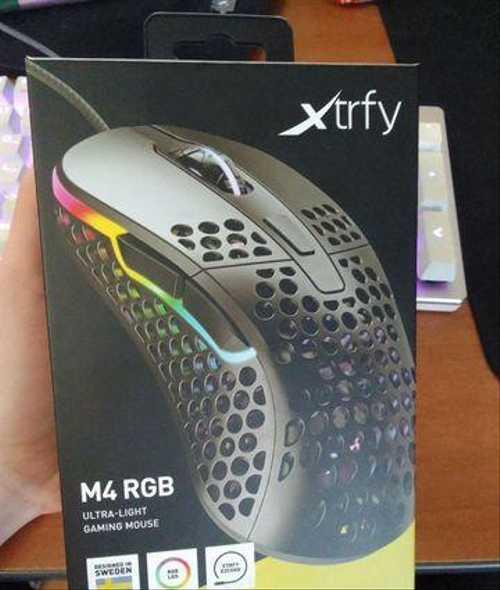 Мышь проводная Xtrfy M4 RGB черный