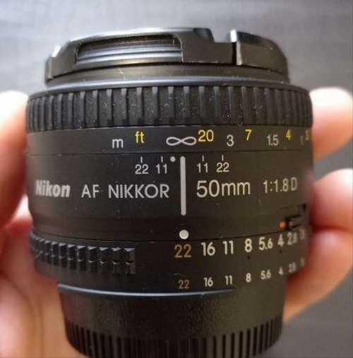 Фотообъектив Nikon AF Nikkor 50mm 1:1.8 D