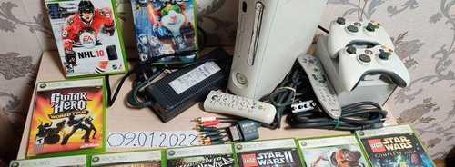 Xbox 360 + 2 джостика + 10 игр +Трансформатор