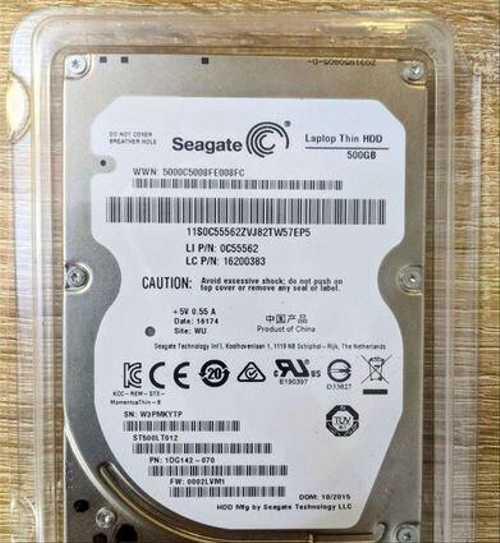 Жесткий диск Seagate Laptop Thin ST500LT012