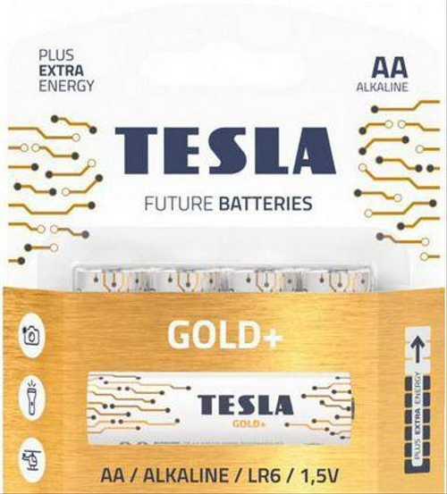 Батарейки Tesla gold AA+ 4ks gold Alkaline AA (LR0