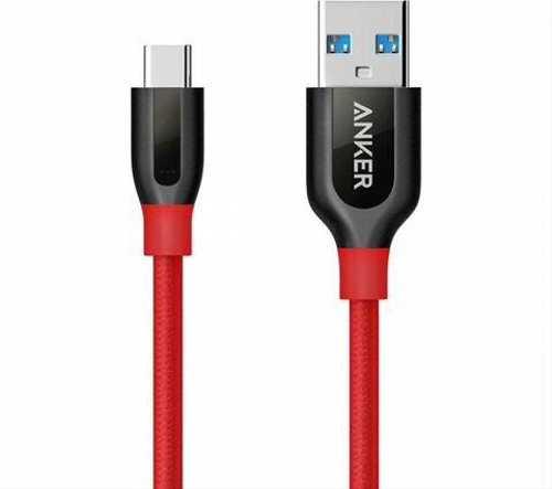 Кабель Anker PowerLine+ USB-C / USB 3.0 0.9m Red