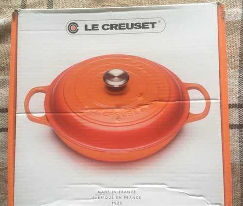 Чугунный сотейник LE creuset 3,5л, 30см, meringue