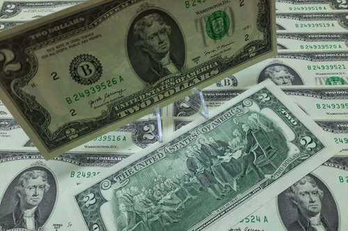 Банкнота 2 Доллара UNC (пресс)