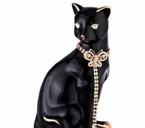 Lefard статуэтка кошка С цепочкой 13*11см, высота25см