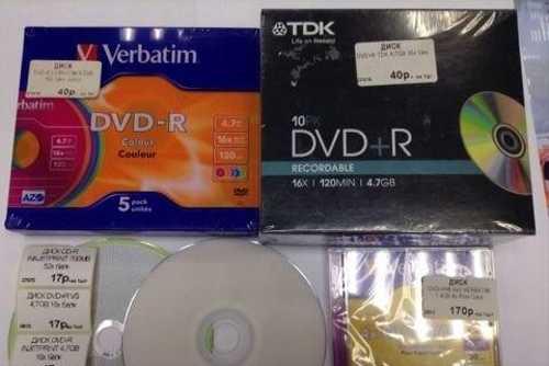 Чистые диски для записи CD-R, DVD-R, DVD+ R, CD-RW