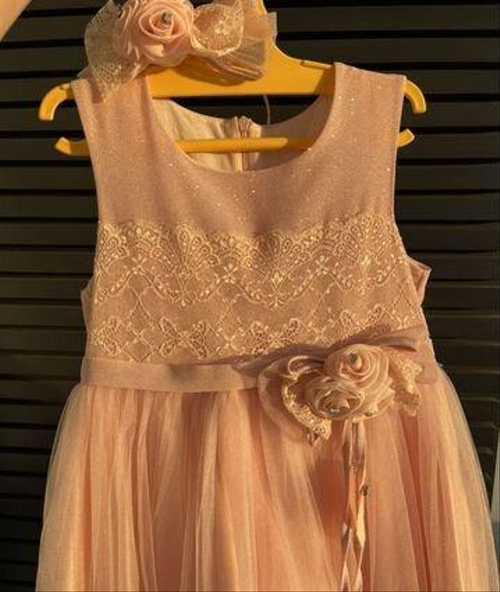 Платье розовое Mialora 7-8 лет