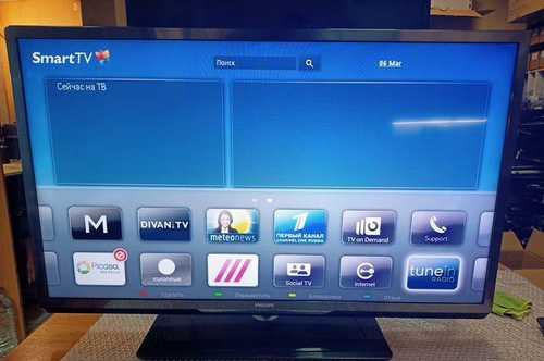 Телевизор Philips 40", 40PFL5007T / 60, FHD, Smart