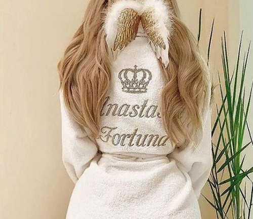 Халат махровый женский