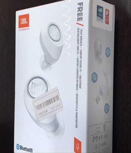 Беспроводные наушники JBL free X белые