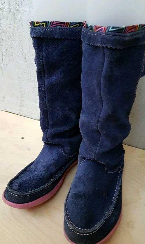 Crocs w6 и w9 сапоги замшевые демисезонные