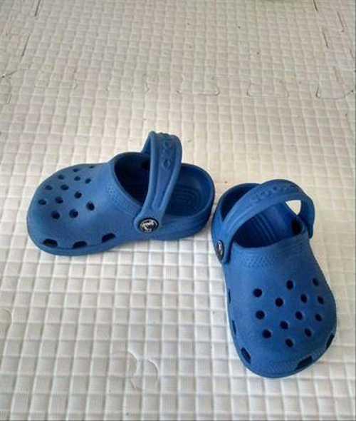 Кроксы синие Crocs р.17-19 (2-3)