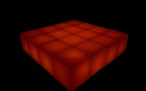 Светящийся светодиодный RGB куб 40 см