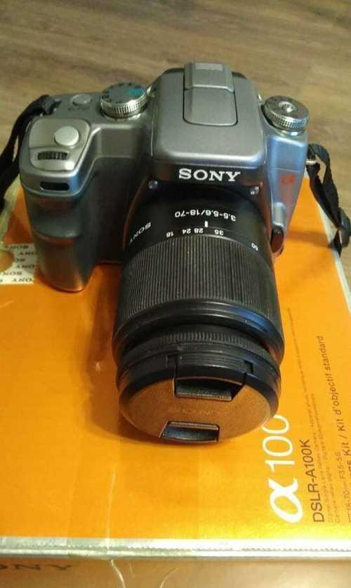 Зеркальный фотоаппарат Sony A100 Kit 18-70