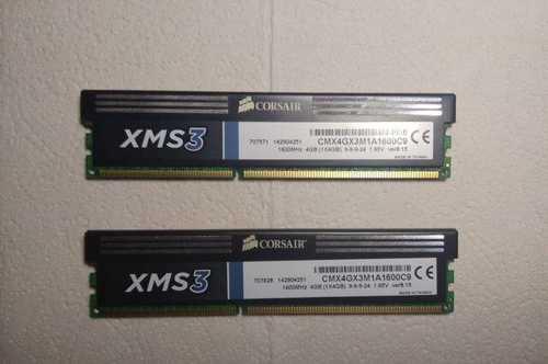 Corsair DDR3 CMX4GX3M1A1600C9 2X4Gb