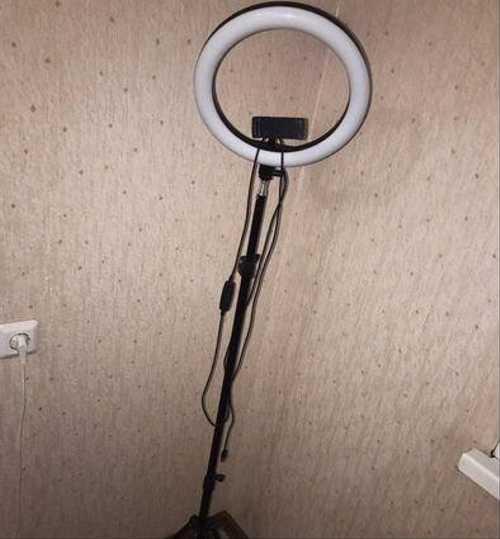 Кольцевая лампа 26 см со штативом, для блогера/тик