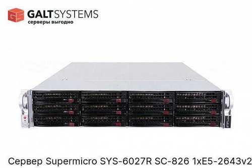 Сервер Supermicro SYS-6027R SC-826 1xE5-2643v2 8GB