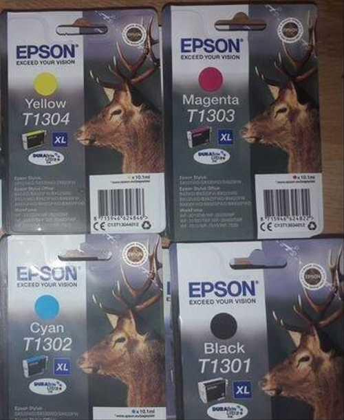 Картриджи epson t1301, t1302, t1303, t1304