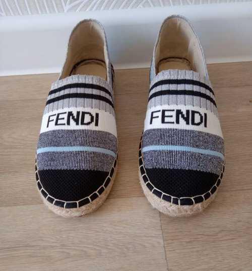 Эспадрильи стильные fendi