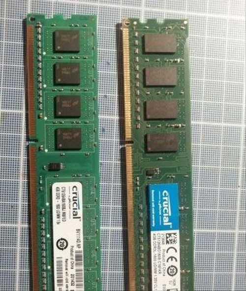 Оперативная Память crucial DDR3 8gb 1600 (2х4)