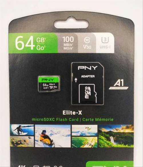 Карты памяти microsd PNY 64gb Новые