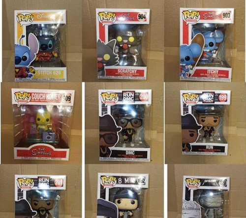 Фигурки Funko POP Stitch, Scratchy, Itchy, Homer