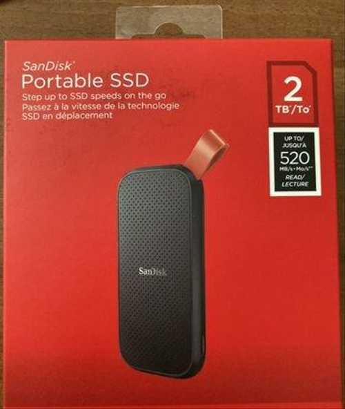 SSD Портативный SanDisk 2тб (520мб/с, USB 3.2 Gen2