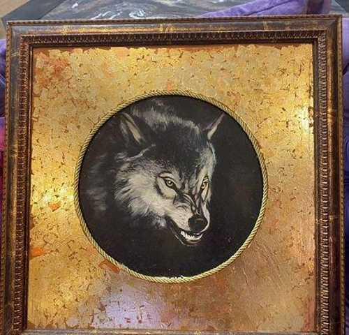 Картина маслом на холсте Волк