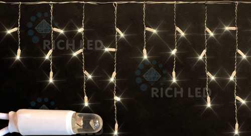 Светодиодная бахрома Rich LED 3х0.5 м теплый белый